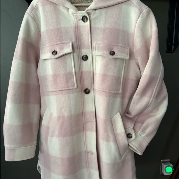 Sundance | Jackets & Coats | Sundance Soft Pink And Cream Checkered Pea ...